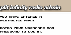 Split Infinity Radio Administration Panel